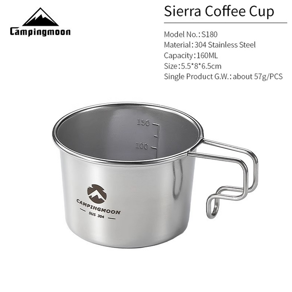 CAMPINGMOON Stainless Steel Sierra Cup Portable Ultralight Beer Coffee ...
