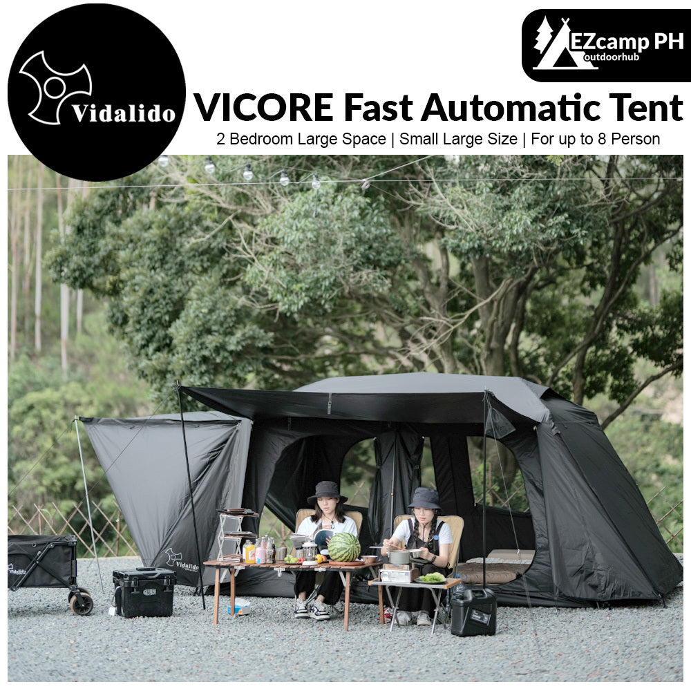 Vidalido VICORE Series Automatic Tent Villa Cabin Style 4-8 Person ...