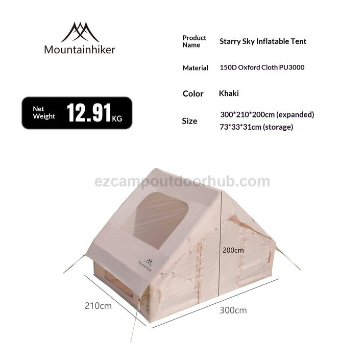 Mountainhiker STARRY SKY AIR 6.3 Inflatable Tent Spacious Quick Setup ...