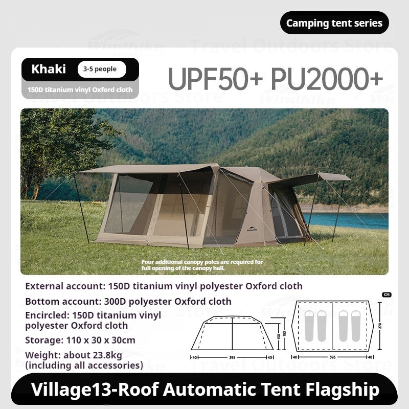 (Pre-Order) Naturehike VILLAGE 13 Automatic Tent Gen 2 Luxury Glamping – EZcamp Outdoorhub QC Branch