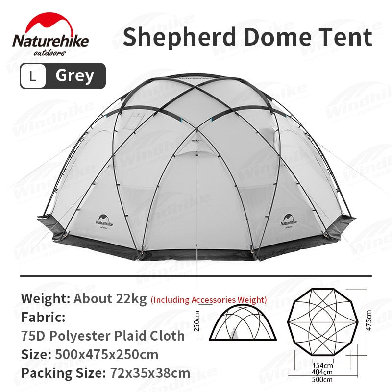 Naturehike SHEPHERD Series Geodesic Dome Style 4-Season Camping Tent ...