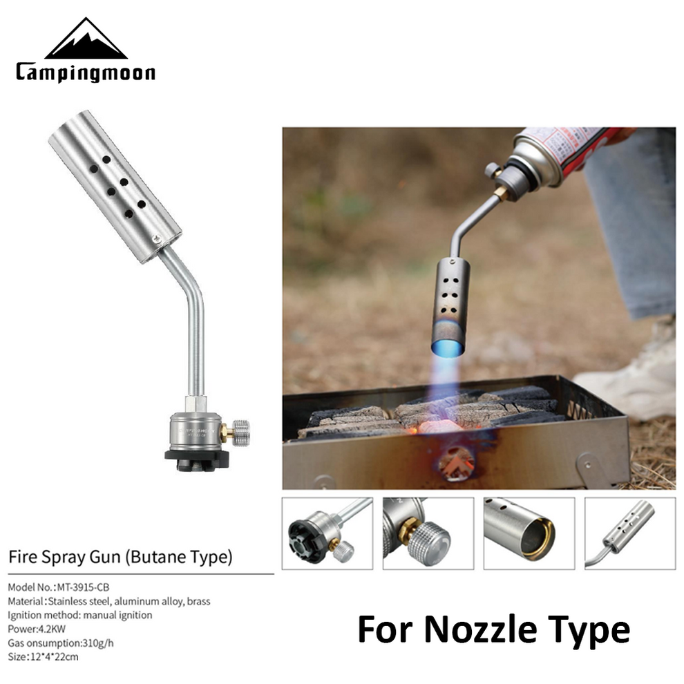 CAMPINGMOON High Power Butane Blow Torch 4.2KW Firepower Stainless Ste ...